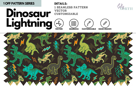 Dinosaur Era, a Pattern Graphic by GooseFrol