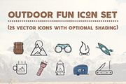 Outdoor Fun Icon Set, an Icon by Lena Elizer Art + Design