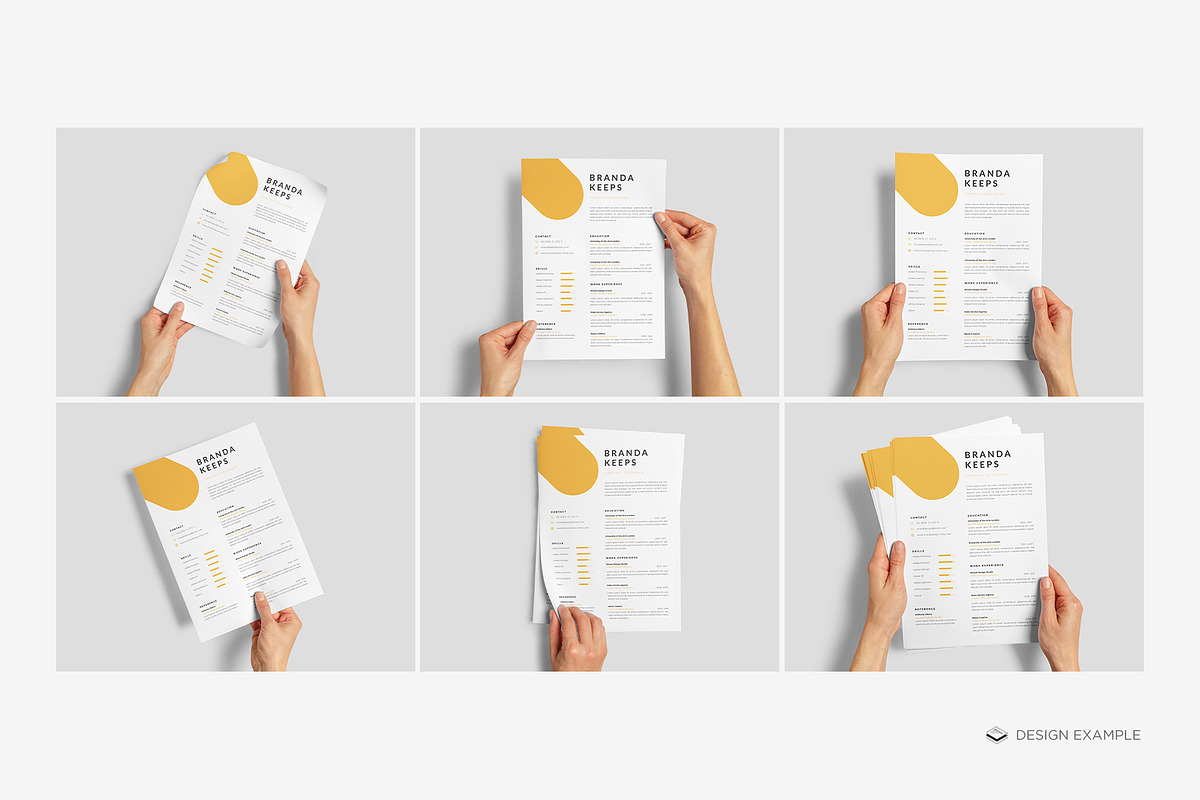 A4 Paper in Hands Mock-up, a Print Template by Branda Keeps