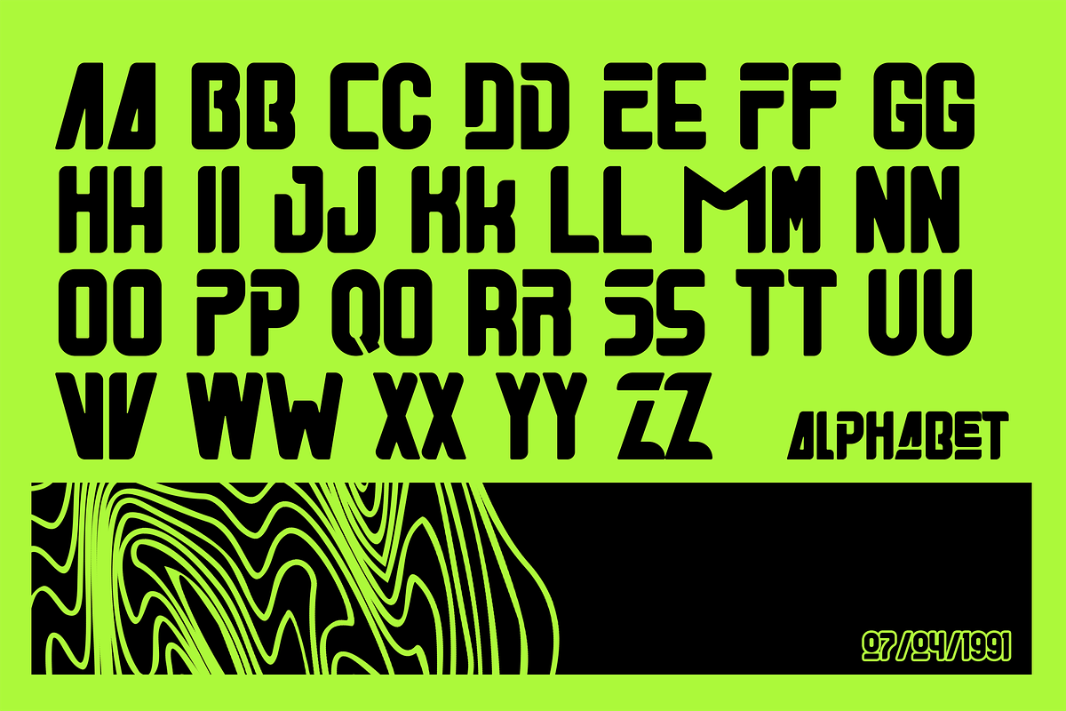 Subotica Futuristic Y2k Display Font, a Sans Serif Font by dansdesign ...