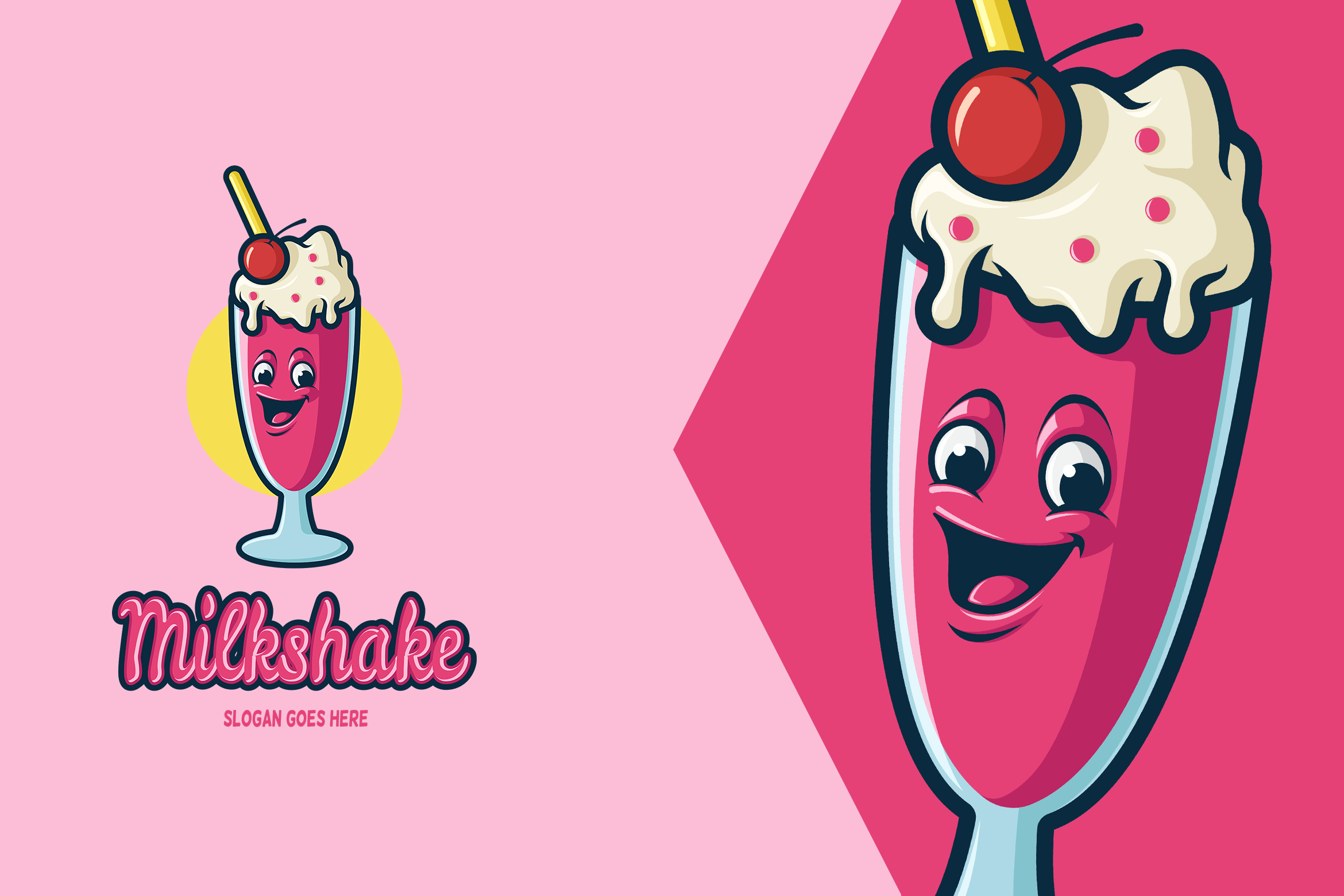 Milkshake - Mascot Logo, a Branding & Logo Template by AQR Studio ...