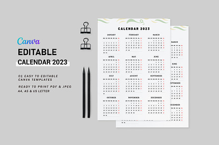 Calendar Template/Calendar 2023, a Stationery Template by Design Zone