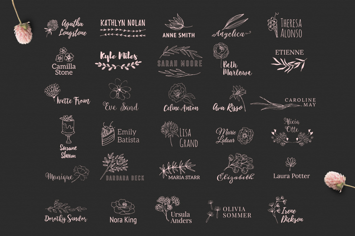 30 Personal Logos, a Branding & Logo Template by Bloomart Studio