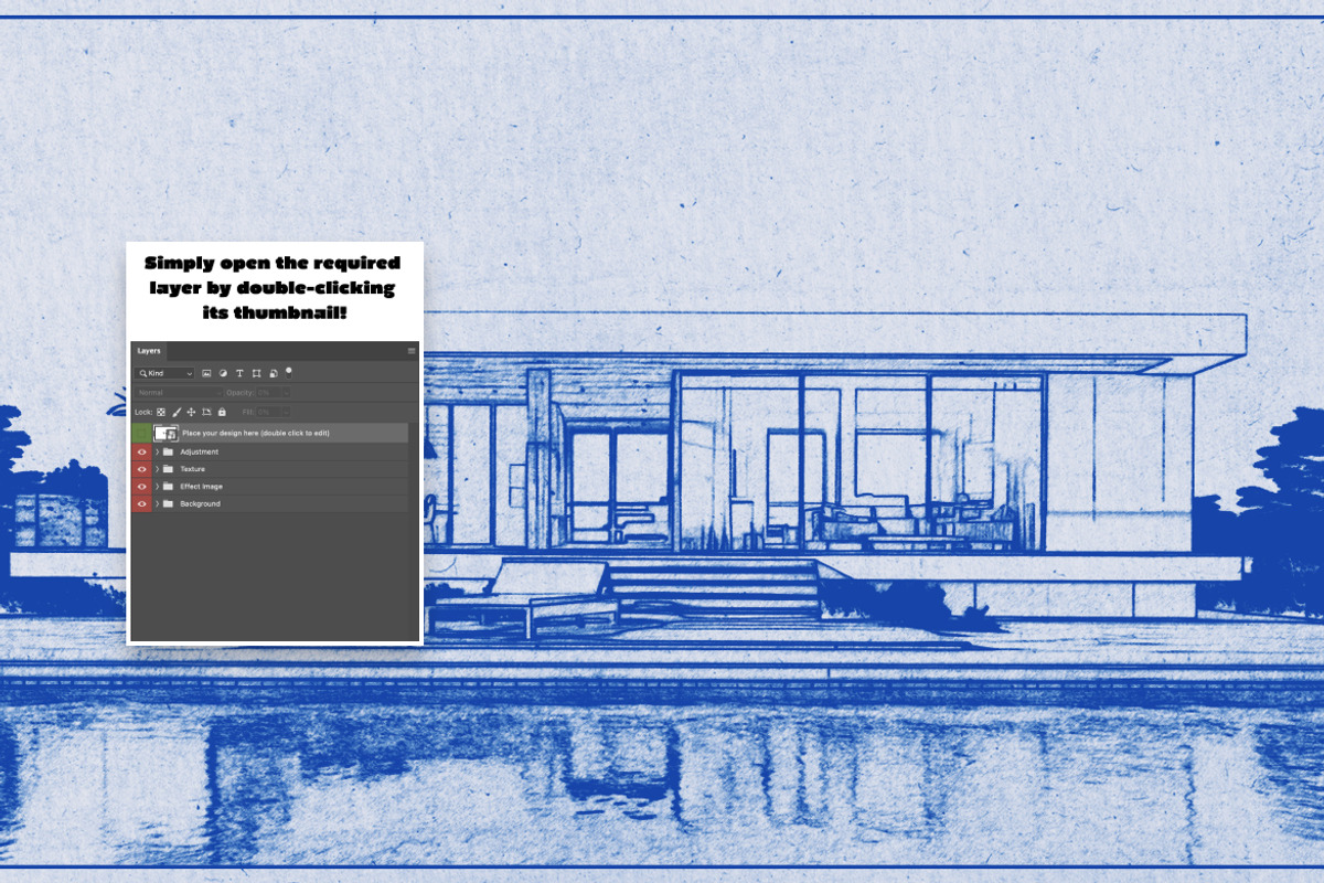 Blueprint Draw Photo Effect, a Layer Style Add-On by dokudokunomi