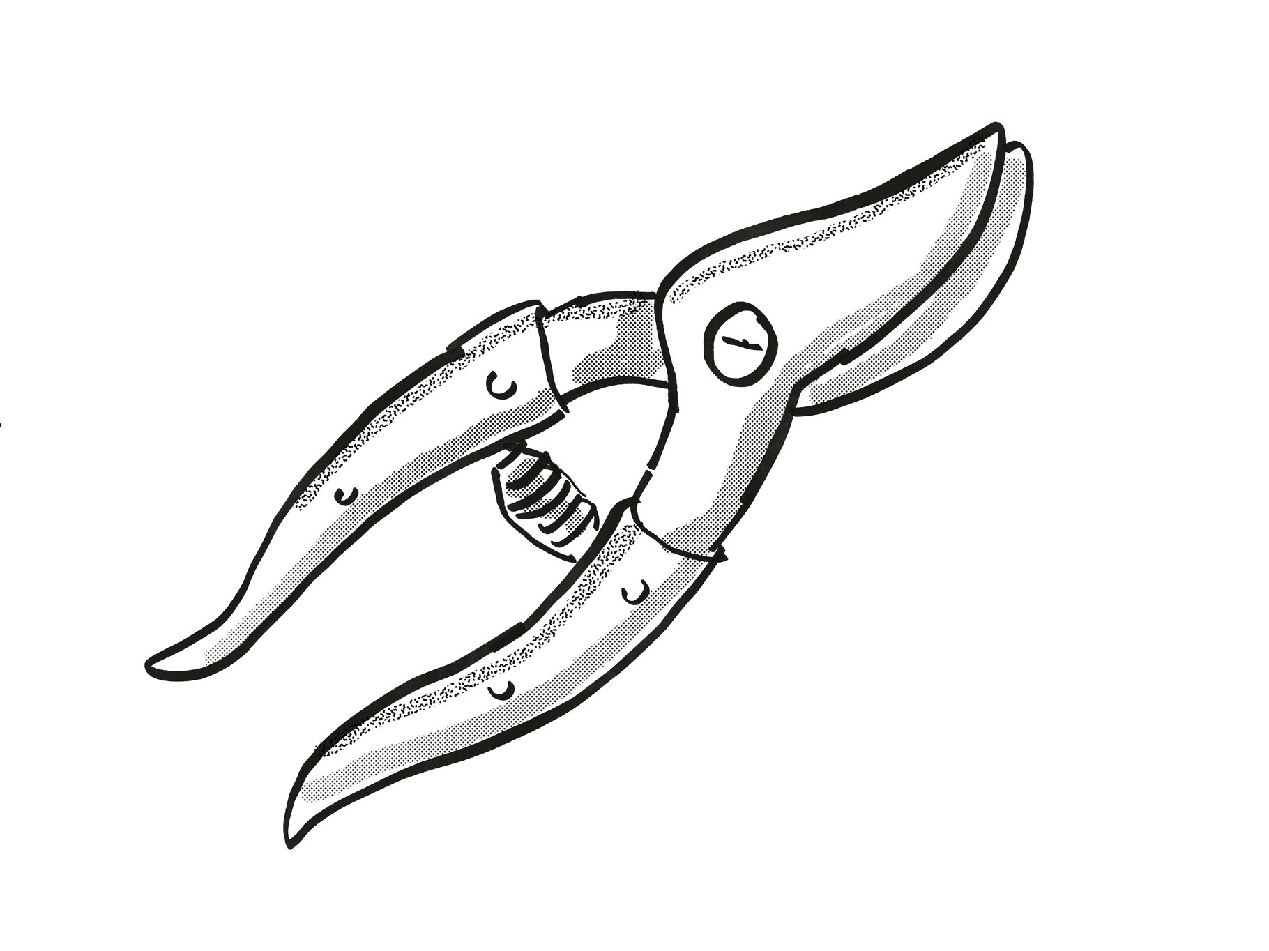 Secateurs Garden Tool Cartoon Retro, a Photo by patrimonio