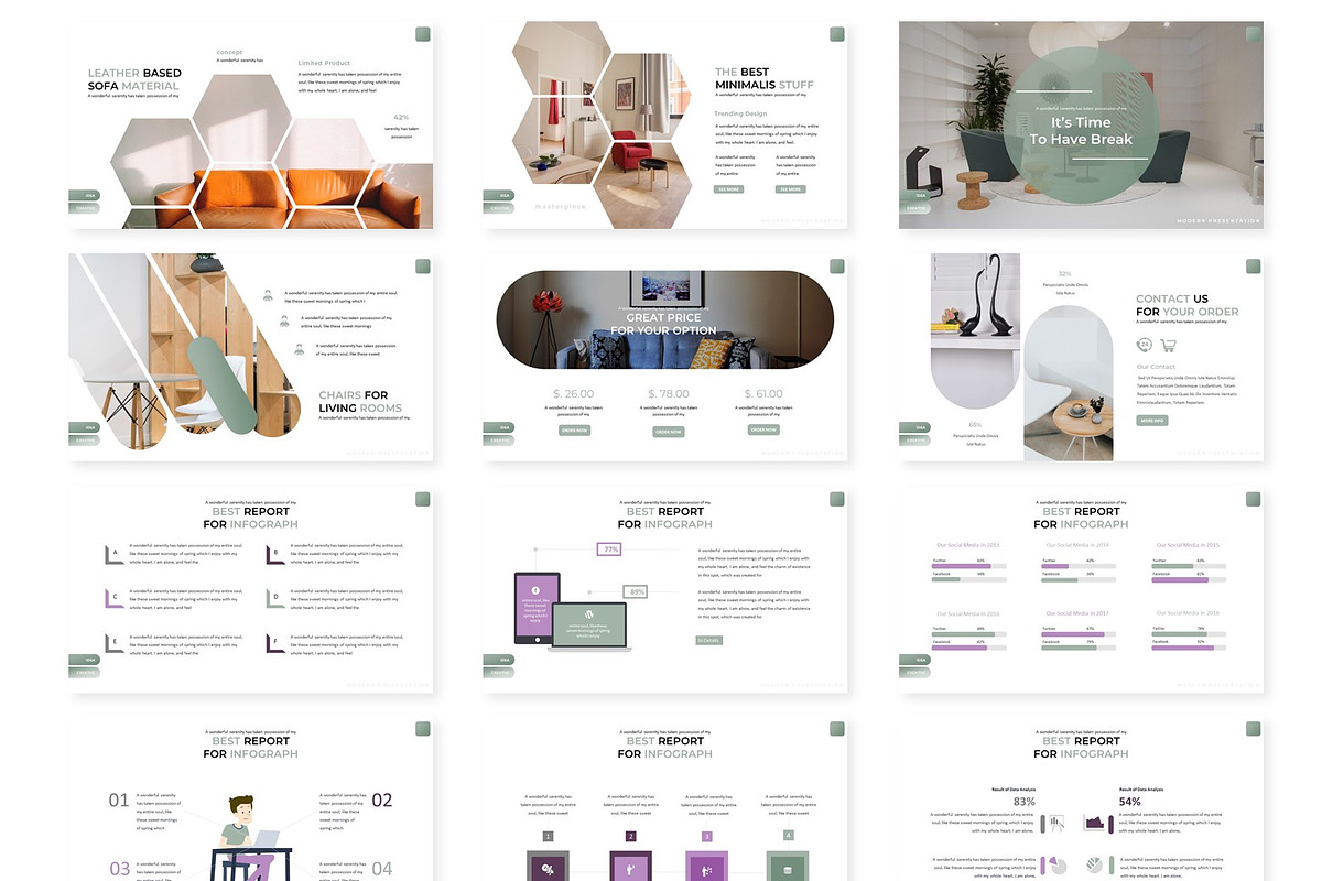 Furniture - Powerpoint Template, a Presentation Template by AQR Studio