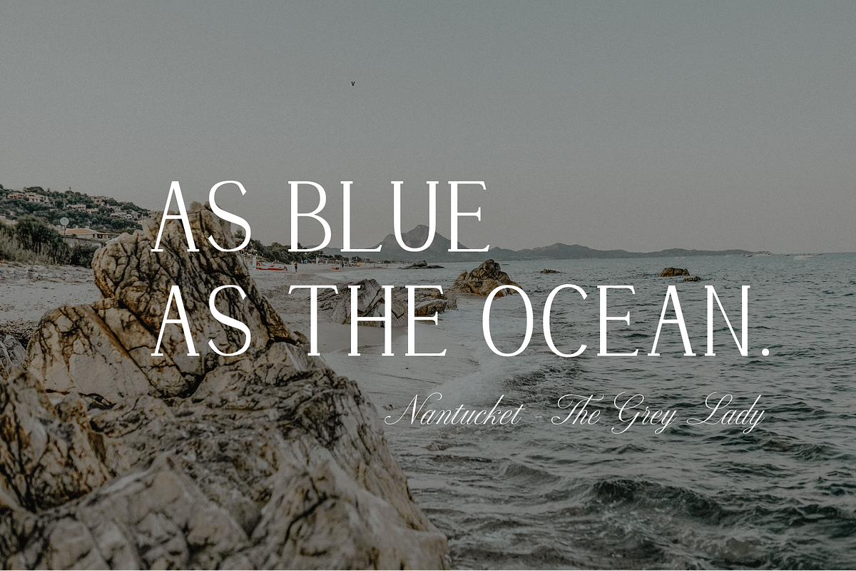 The Grey Lady Nantucket Display Font, a Serif Font by Sylt Type