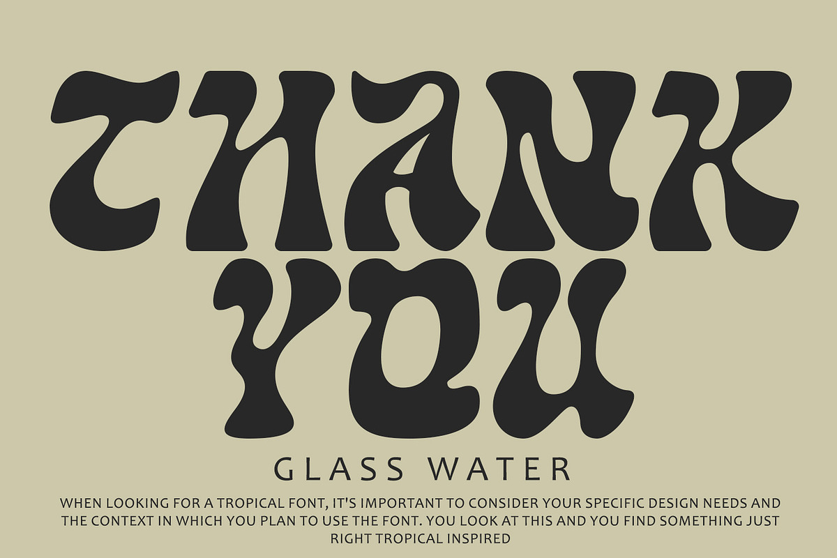 Glass Water - Tropical Font, a Font by HeyFonts