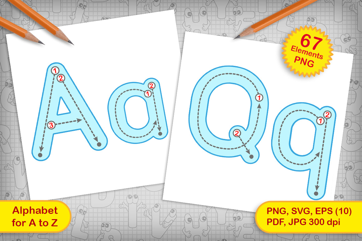 Writing letters font, an Object Graphic by Nataliia Toporovska