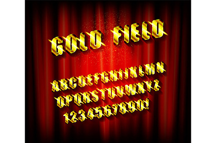 Metallic gold font | Background Graphics ~ Creative Market