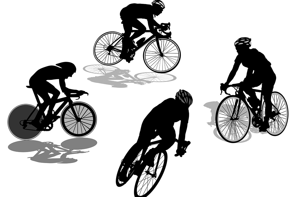 Cyclist Silhouette Vector Set, a Graphic by Shocky Design Studio