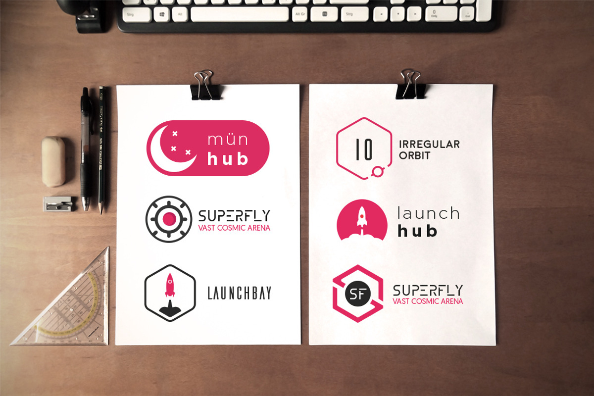 Futuristic logo bundle, a Branding & Logo Template by fortyfive