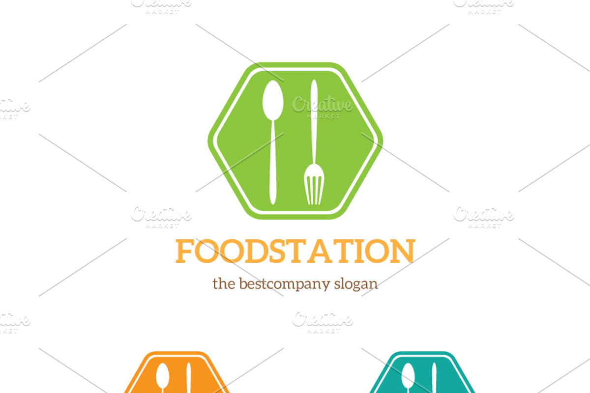Food Station Logo, a Templates & Theme by Vectorwins Premium Shop