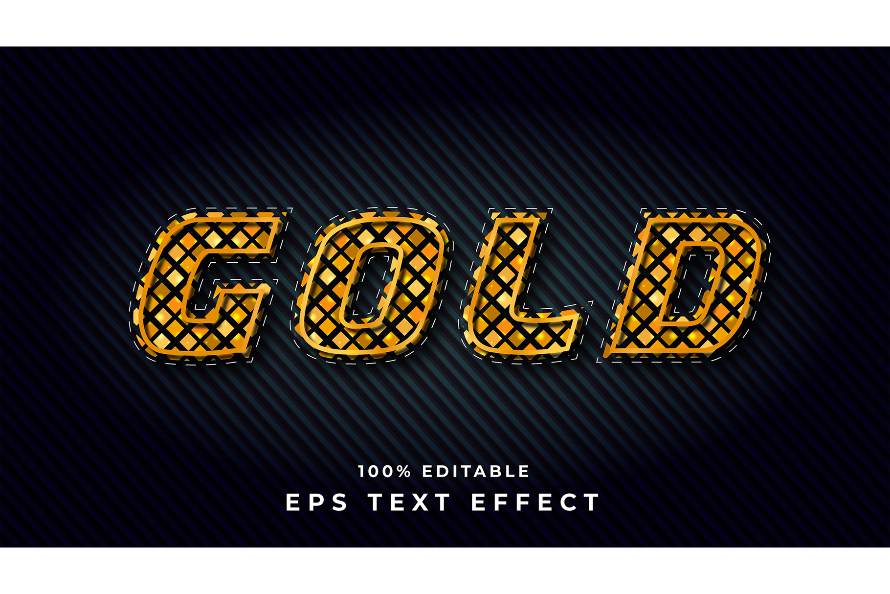 Editable Gold Text Effect, a Layer Style Add-On by mijli