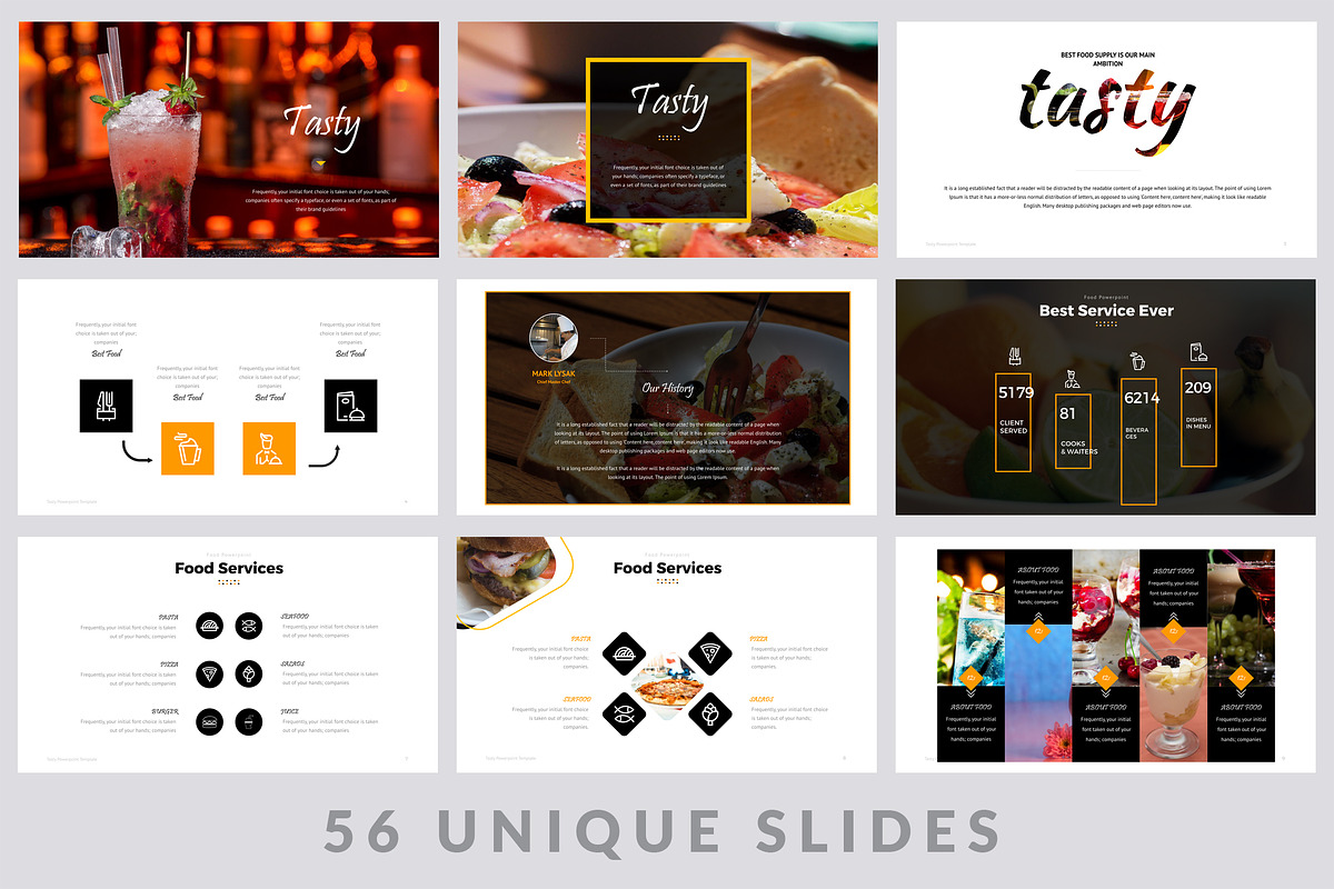 Tasty Food Powerpoint Template, a Presentation Template by ZAAS