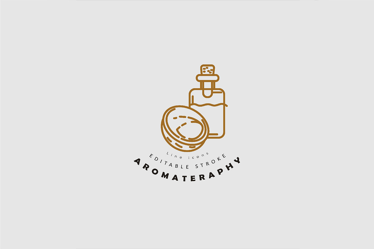 Aromatherapy icons and logos, a Healthcare Illustration by Merfin ...