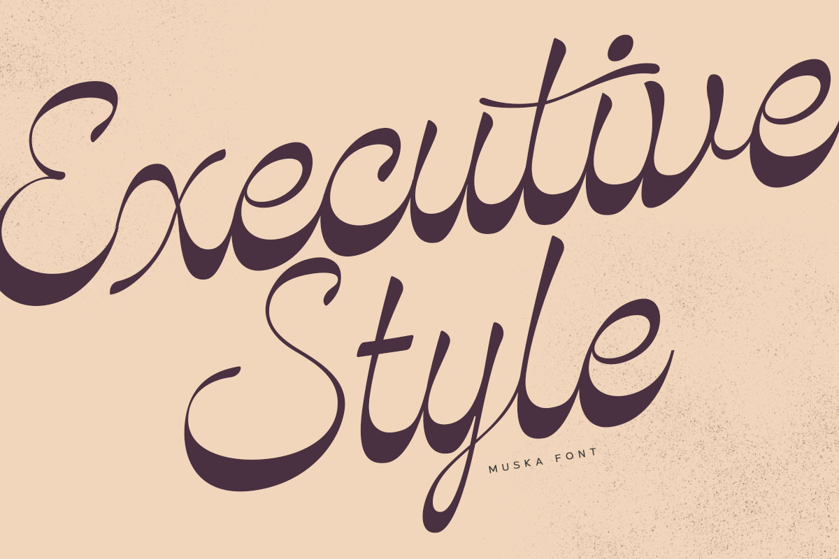 Muska Font, a Script Font by vuuuds