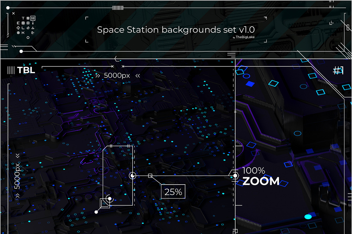 12 Hi-Res SPACE STATION backgrounds, a Texture Graphic by TheBigLake