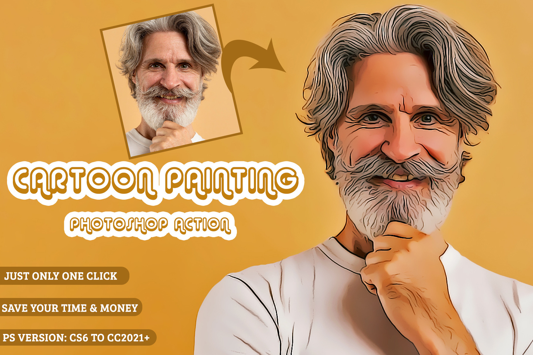 Cartoon Painting Action, an Action Add-On by Design_Hub
