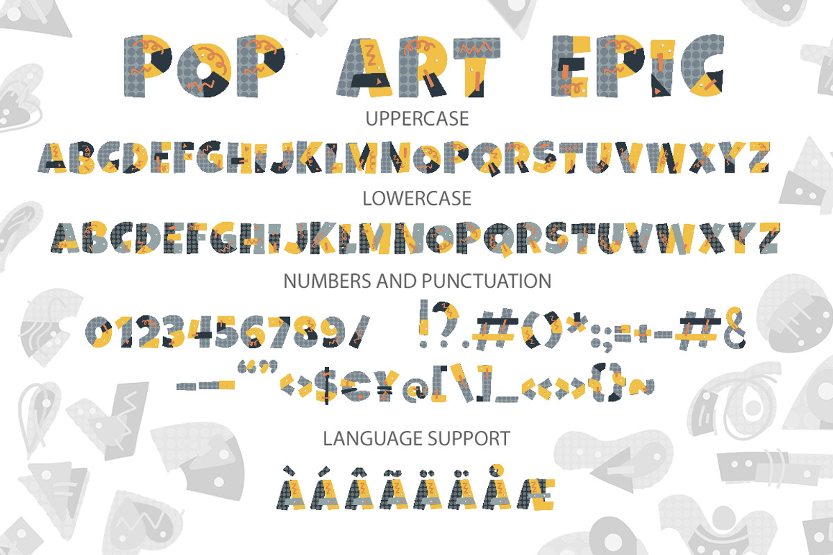 POP ART. SVG font collection., a Script Font by Red Ink