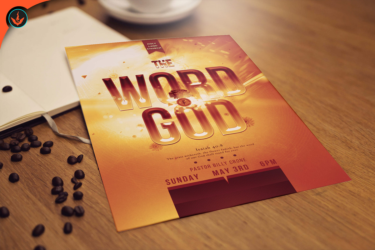 The Word of God Flyer, a Flyer Template by SeraphimChris