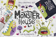 Monster House. Big graphic pack., an Animal Illustration by Red Ink