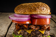American rustic burger containing burger, hamburger, and food, a Food ...