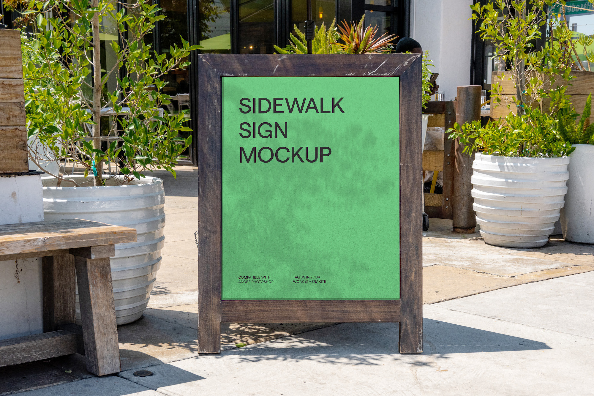 Sidewalk Sign Sandwich Board Mockup