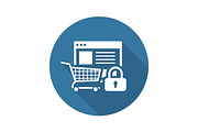 Safe Shopping Icon. Flat Design., a Technology Illustration by ...
