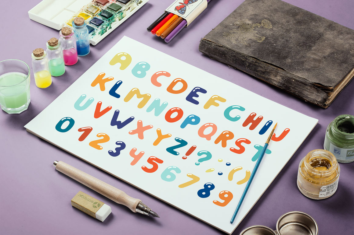 Colorful alphabet in doodle style, an Education Illustration by ExpressShop