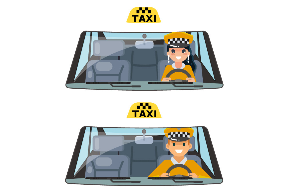 Taxi vehicle interior driver, a Person Illustration by Meiluns shop