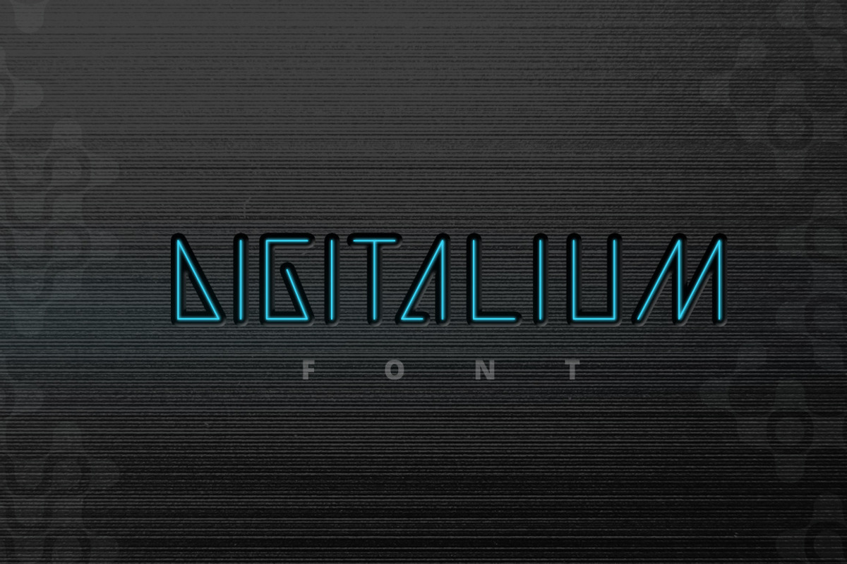 Digitalium Condensed Future Font, a Sans Serif Font by Sentavio