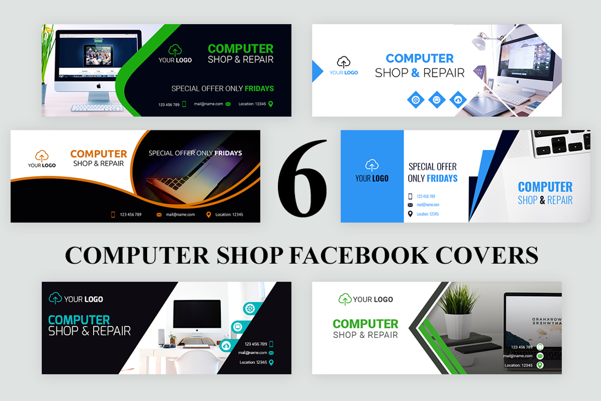 Computer Shop Facebook Covers, a Social Media Template by UNIK Agency