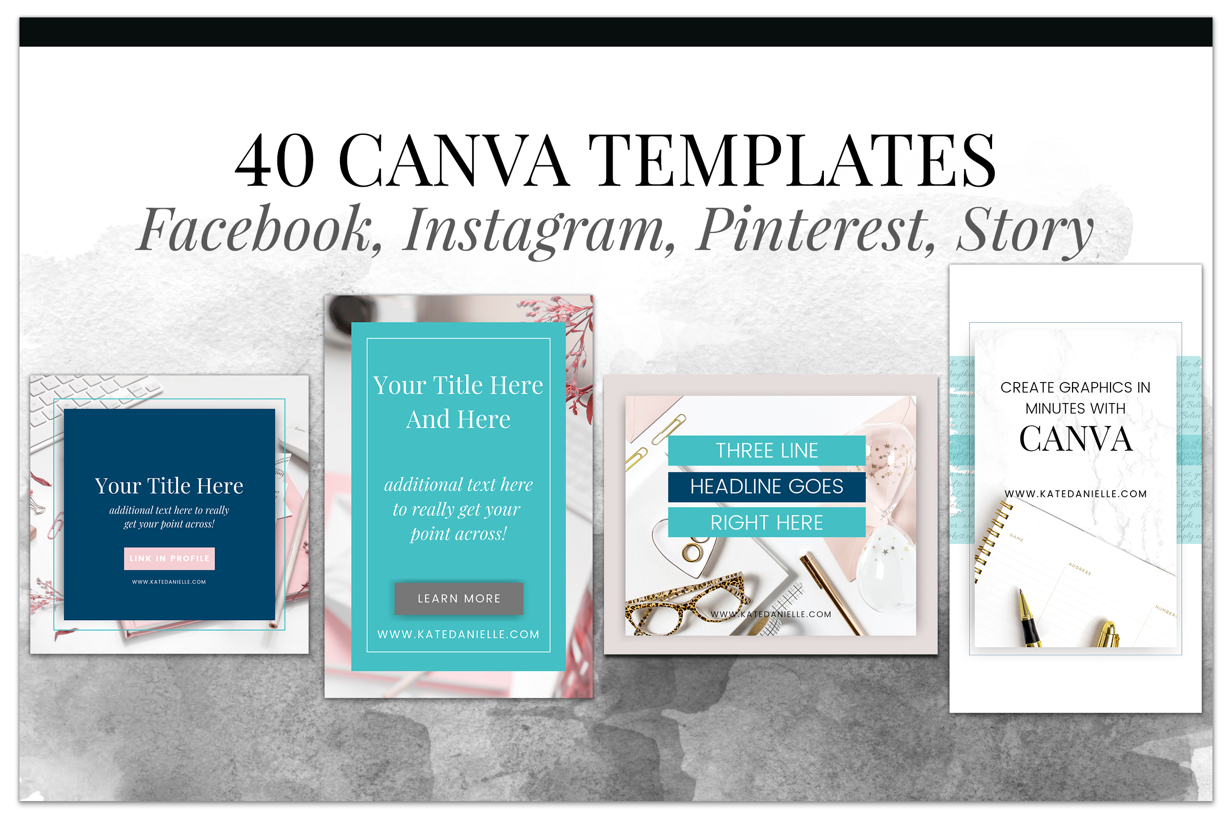 Canva Templates Set, a Social Media Template by Gorgeous Graphics