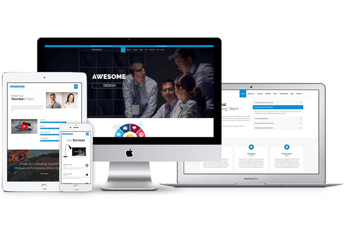 Moderno WordPress Theme, a WordPress Template by MultipurposeThemes