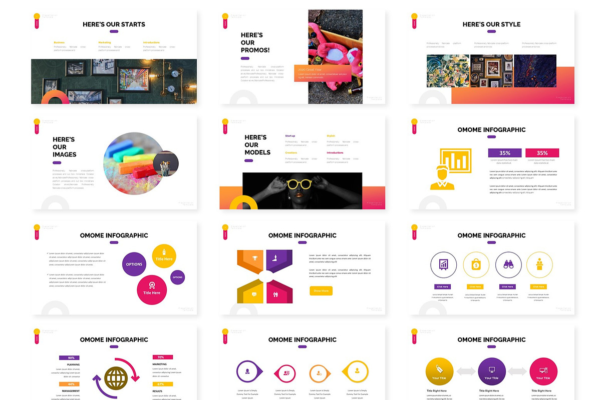 Omome - Presentation Template, a Presentation Template by AQR Studio