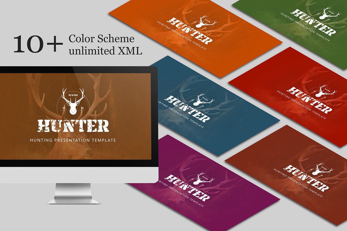 Hunter Hunting PowerPoint Template, a Presentation Template by ...