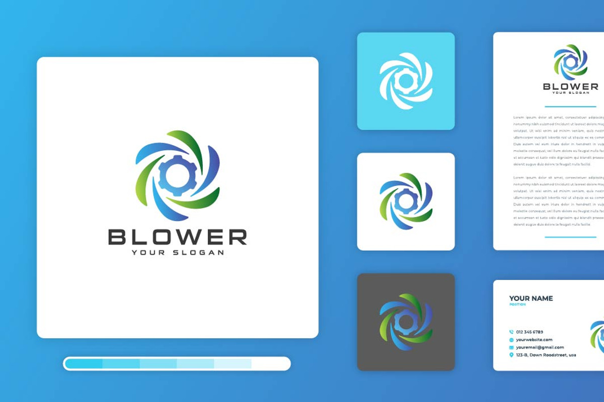 Blower Logo Design Template, a Branding & Logo Template by Nisha Droch