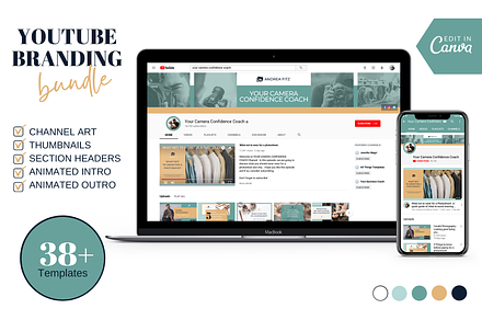 YouTube End Card Templates | Social Media Templates ~ Creative Market