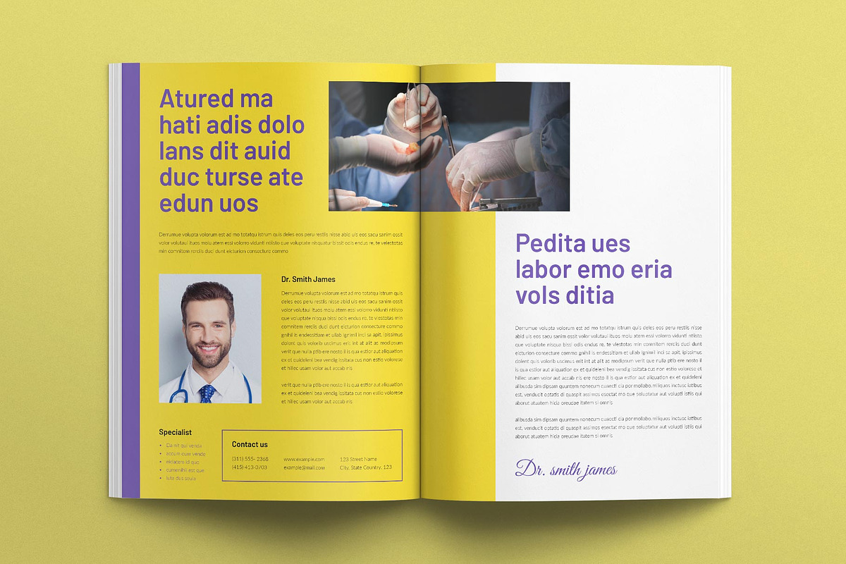 Digital Medical Magazine Template, a Magazine Template by TemplatesForest