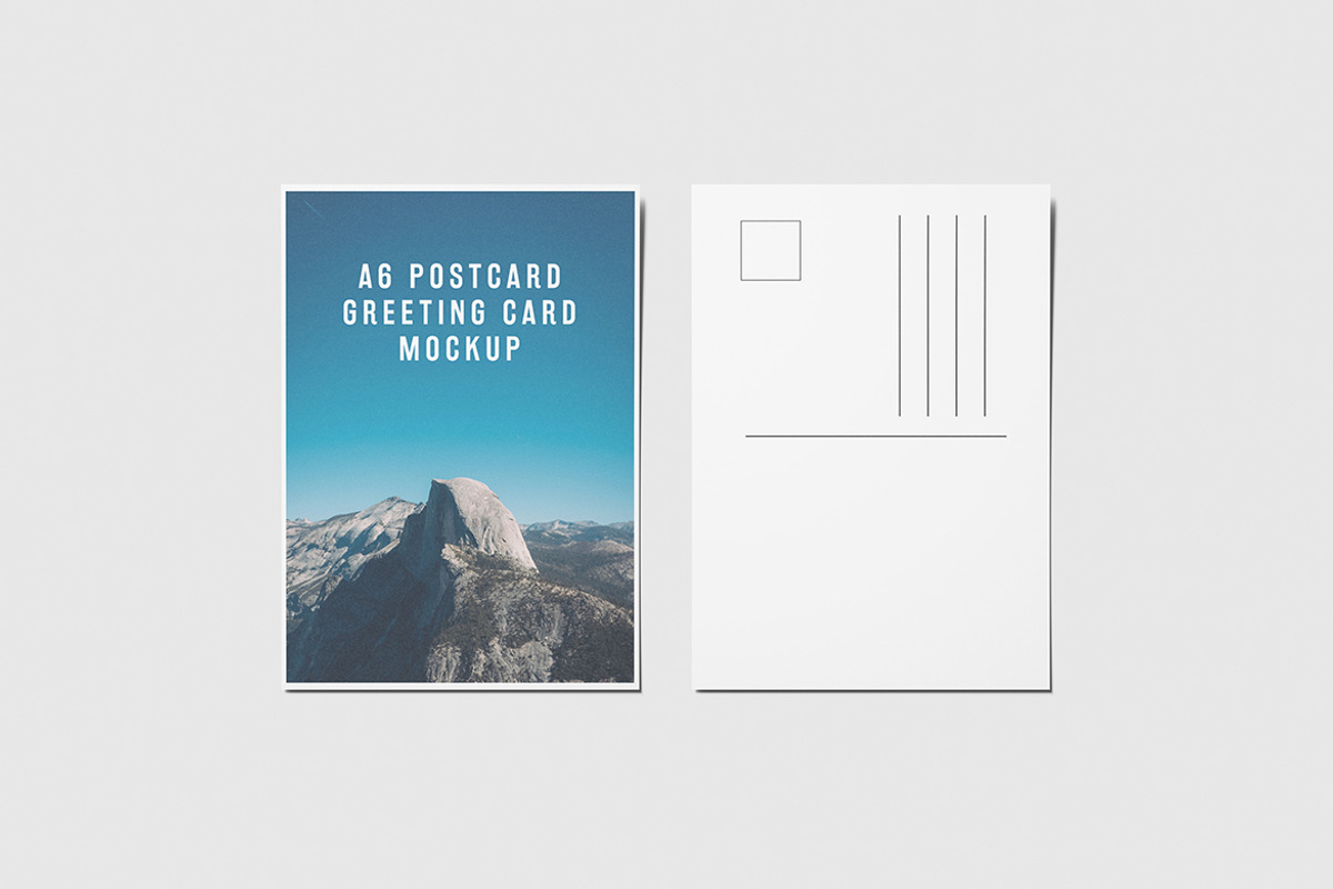 A6 Portrait Postcard, Flyer Mockup, a Print Template by professorinc