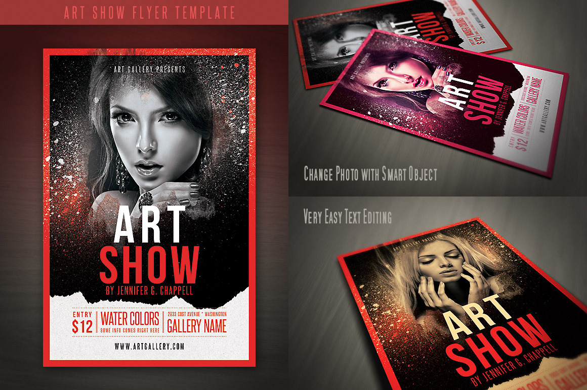 Art Show Flyer Template, a Flyer Template by JumboDesign