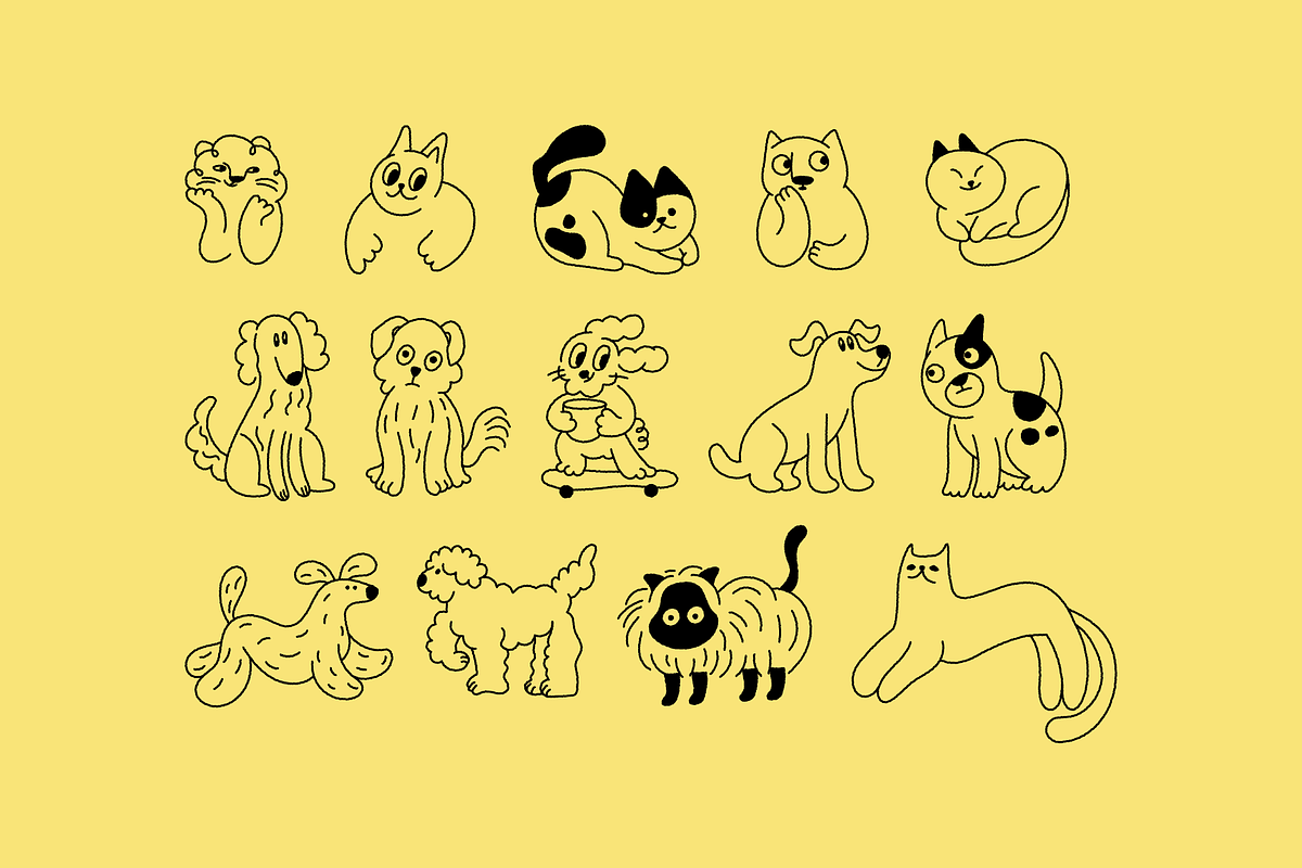 Pets and mascots, vector elements, a Graphic by venimo