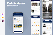 Park Navigator Mobile App UI Kit, an UI Kit Template by uicube
