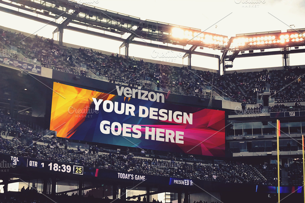 NFL Stadium Projector Mock-up, a Mockup by Laura