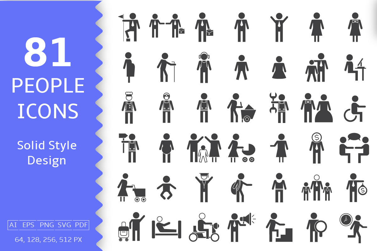 81 People Icons Set, an Icon by Designfour