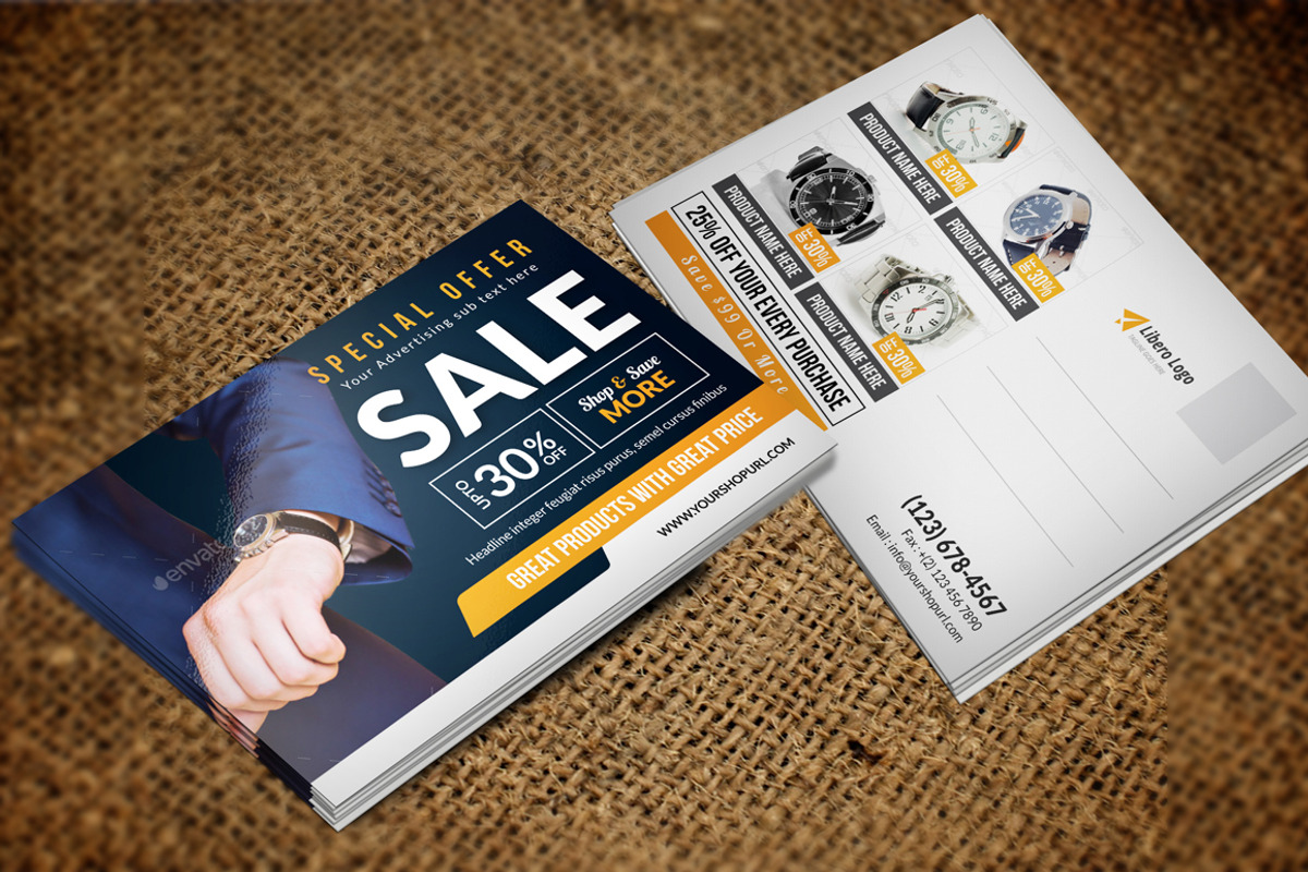 Product Promotion Postcard Design, a Card Template by Miyaji75