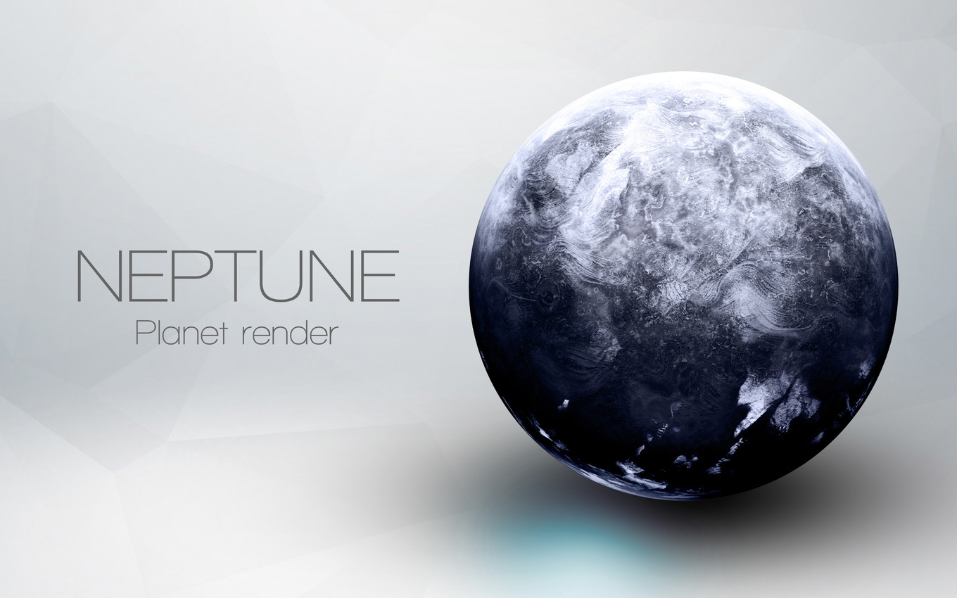 Neptune high resolution 3d images presents planets of the solar system ...
