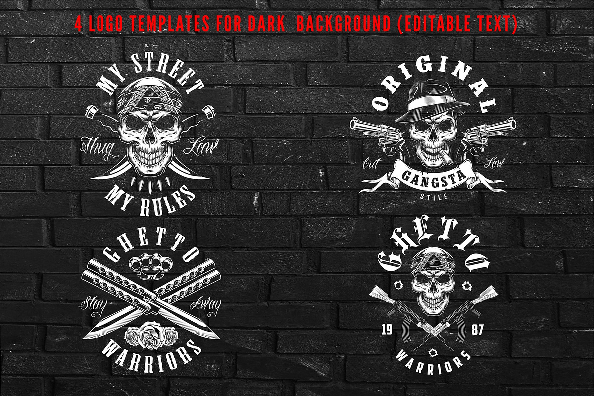 Gangsters emblem templates, a Templates & Theme by DGIM studio