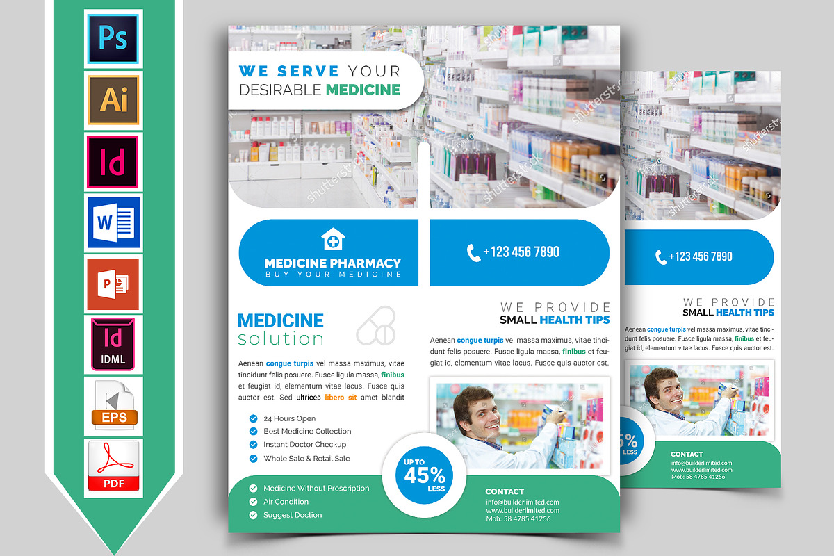 Pharmacy Flyer Template Vol-03, a Flyer Template by Imagine Design Studio